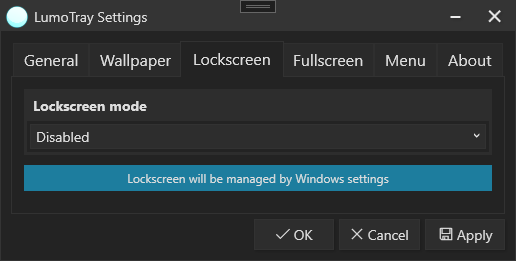 LumoTray - A Multipurpose, multimonitor wallpaper manager, lockscreen ...